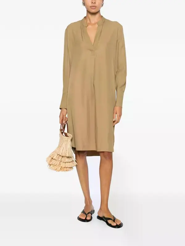 BY MALENE BIRGER Mabilla V-neck Mini Dress - Neutrals