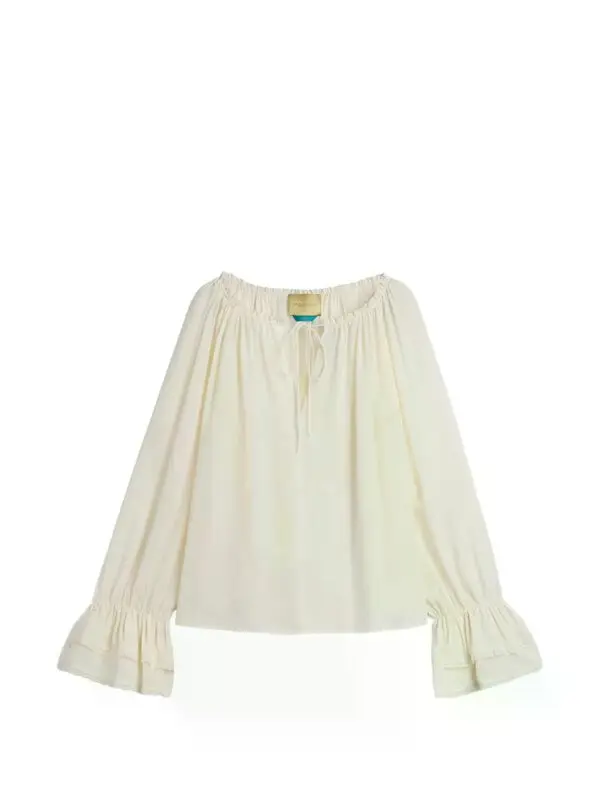 Momoni Mendoza Lace-trimmed Blouse - Neutrals