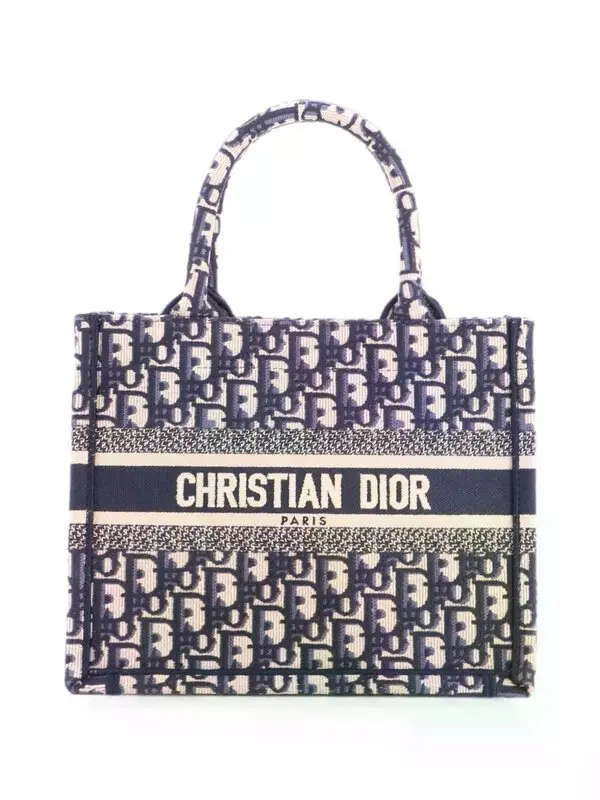 Dior Book Oblique Canvas Small Tote Bag - Blue