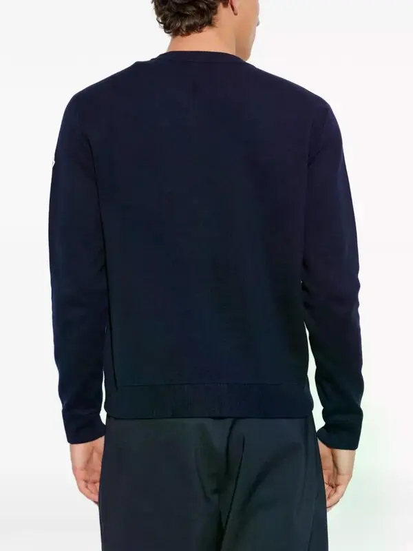 Moncler Logo Patch V-neck Sweatshirt