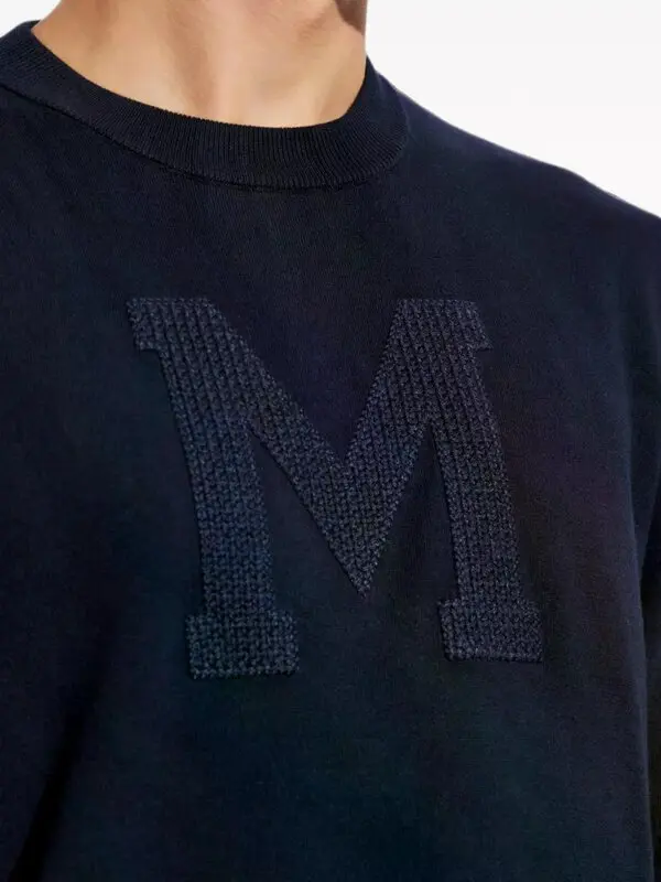 Moncler Logo Patch V-neck Sweatshirt