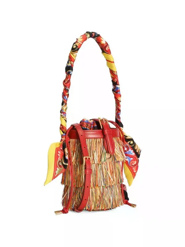 Dolce & Gabbana Raffia Capri Bucket Bag
