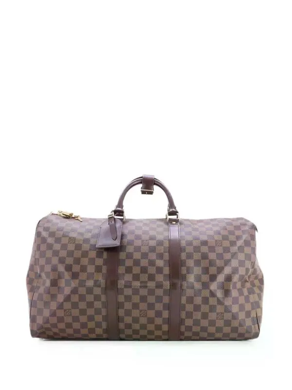 LOUIS VUITTON Keepall 50 Damier Travel Bag - Brown