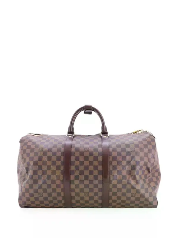 LOUIS VUITTON Keepall 50 Damier Travel Bag - Brown