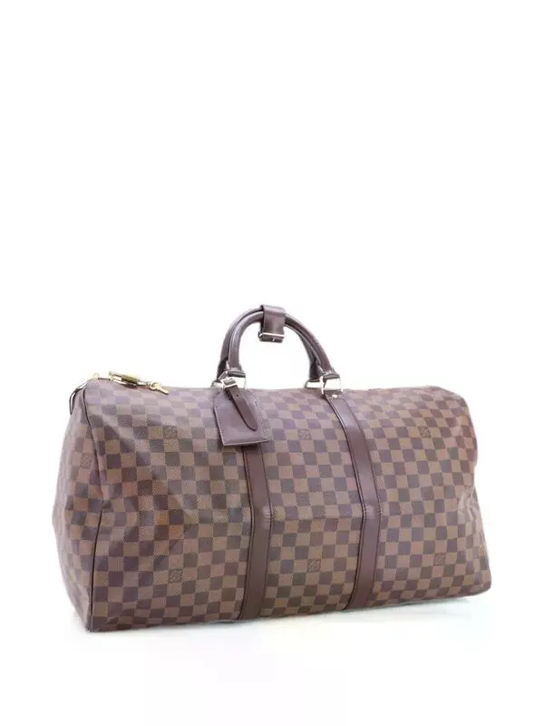 LOUIS VUITTON Keepall 50 Damier Travel Bag - Brown