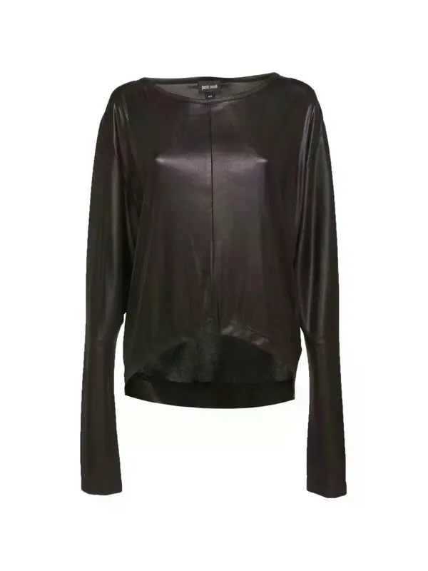Just Cavalli Coated Long-sleeve Blouse
