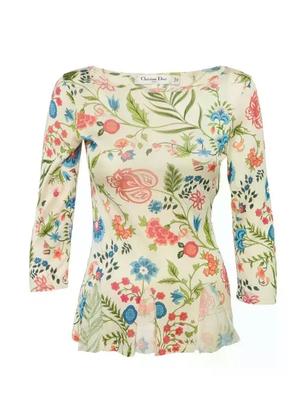 Dior Silk Floral Print Top