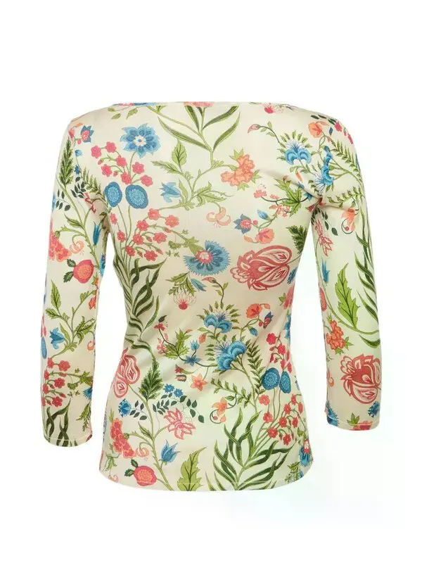 Dior Silk Floral Print Top