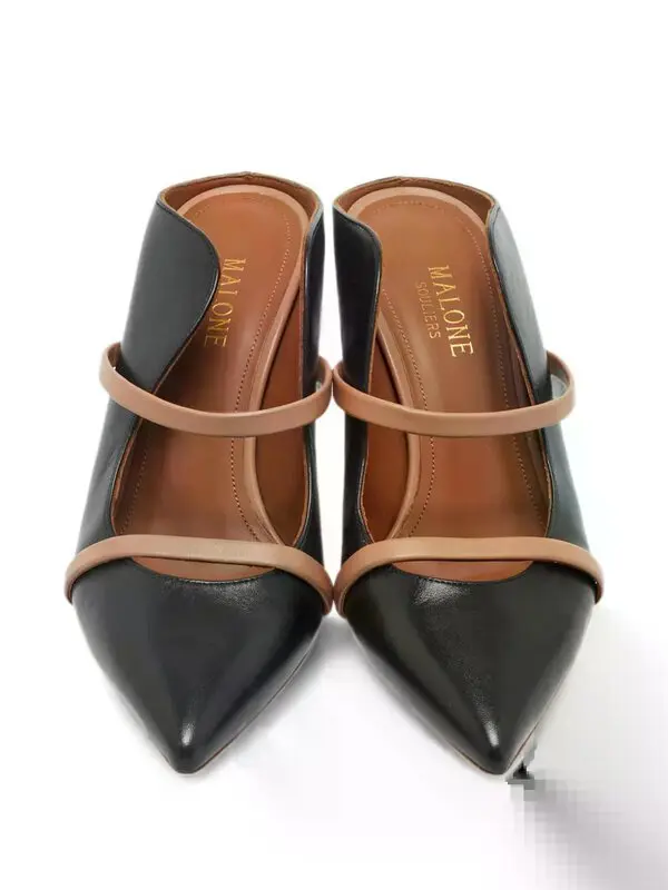 MALONE SOULIERS Maureen Curved-strap Mules - Black
