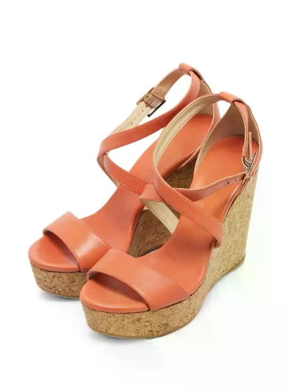 JIMMY CHOO Portia Cork Wedge Sandals