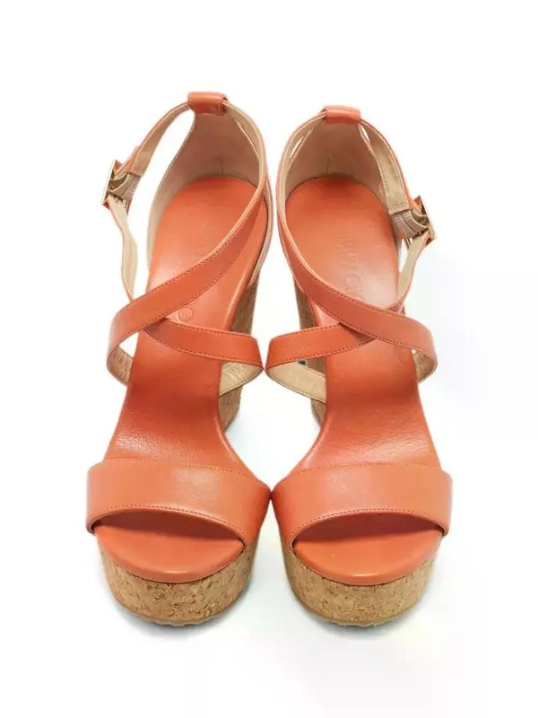 JIMMY CHOO Portia Cork Wedge Sandals