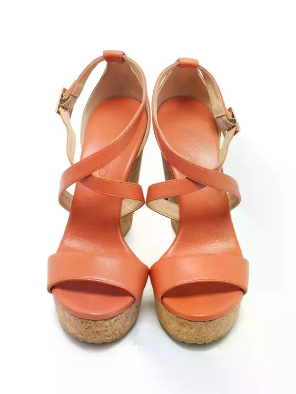 JIMMY CHOO Portia Cork Wedge Sandals