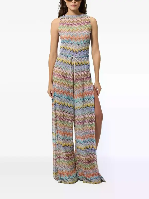 Missoni Long Viscose Lamé Jumpsuit - Grey