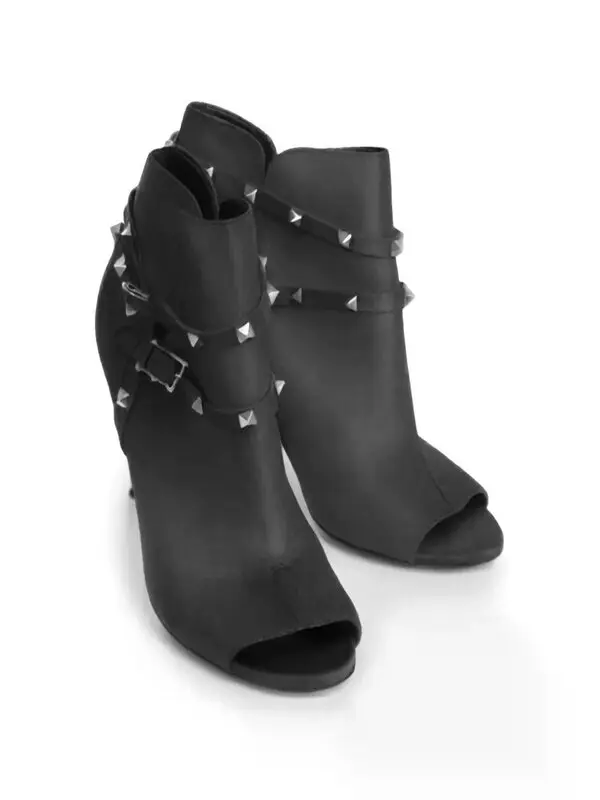Valentino Garavani Rockstud Open-toe Ankle Boots