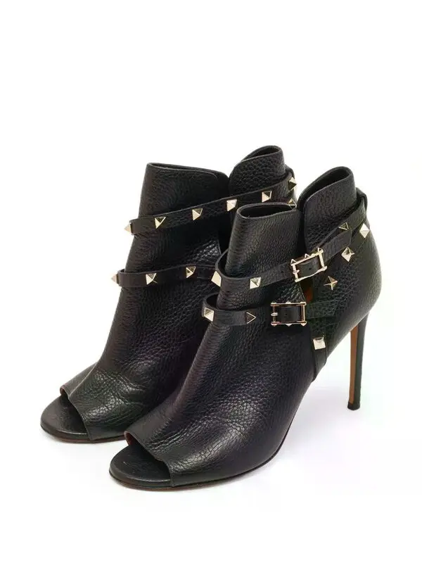 Valentino Garavani Rockstud Open-toe Ankle Boots