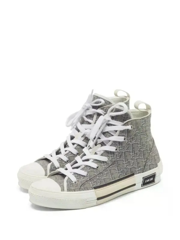 Dior B23 Oblique Jacquard Lace-up Sneakers - Grey