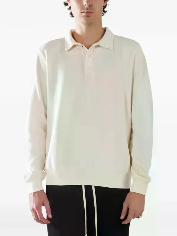 LES TIEN Long-sleeve Polo Shirt - Neutrals