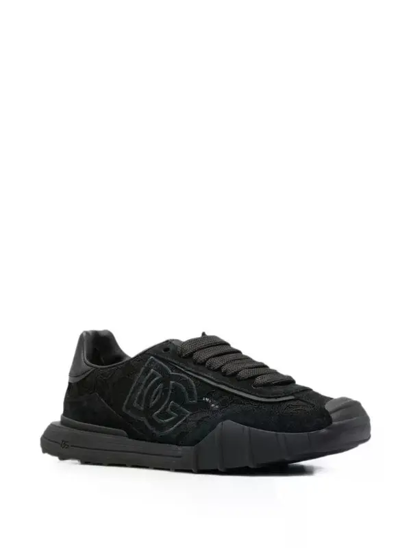 Dolce & Gabbana Lace-panelling Sneakers - Black