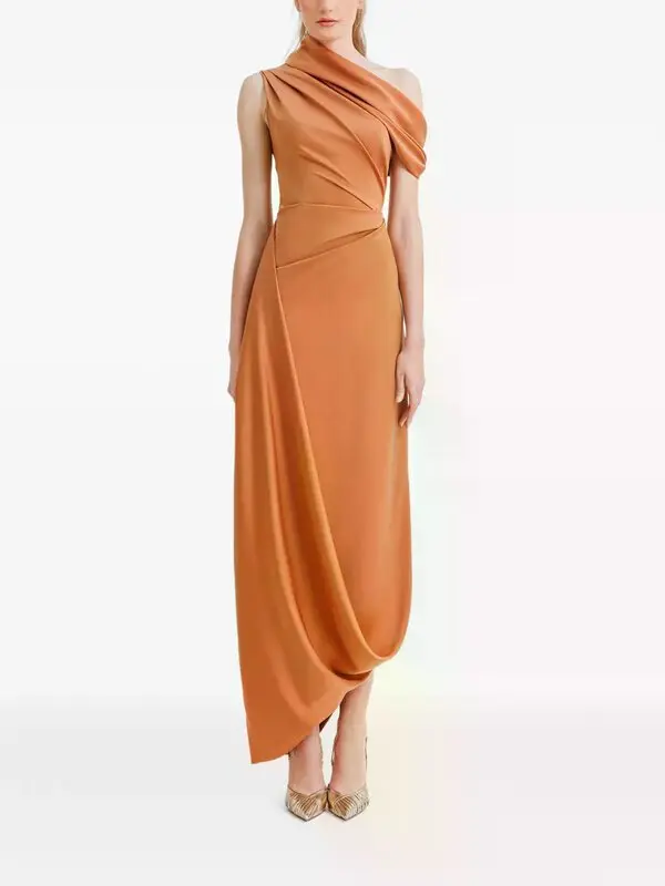 GEMY MAALOUF Asymmetrical Draped Dress