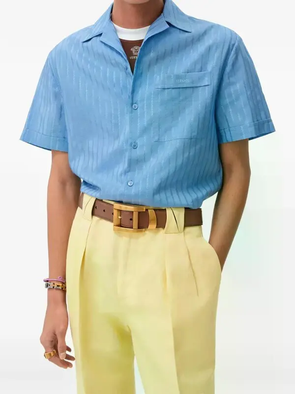 Versace Jacquard Cotton-silk Regular Shirt