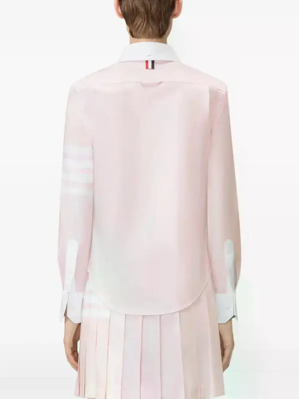 Thom Browne Oxford Shirt With Rwb Stripe Detail