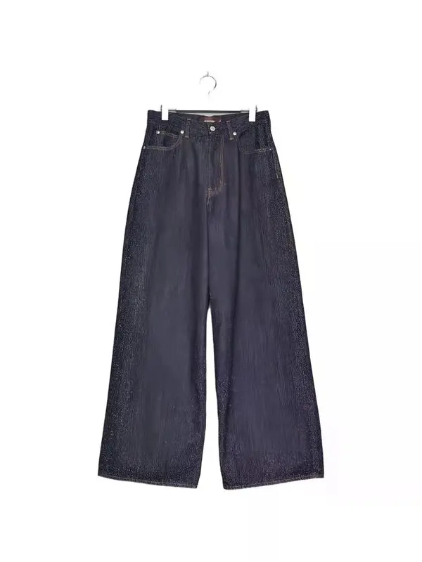 MASU Bouclé Baggy Jeans - Blue
