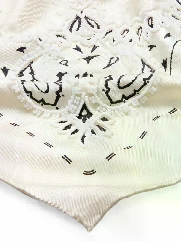 Tory Burch Beaded Bandana Triangle Scarf