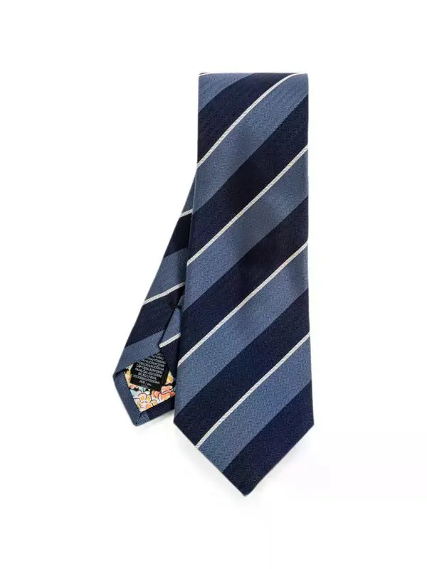 Paul Smith Herringbone Tie - Blue