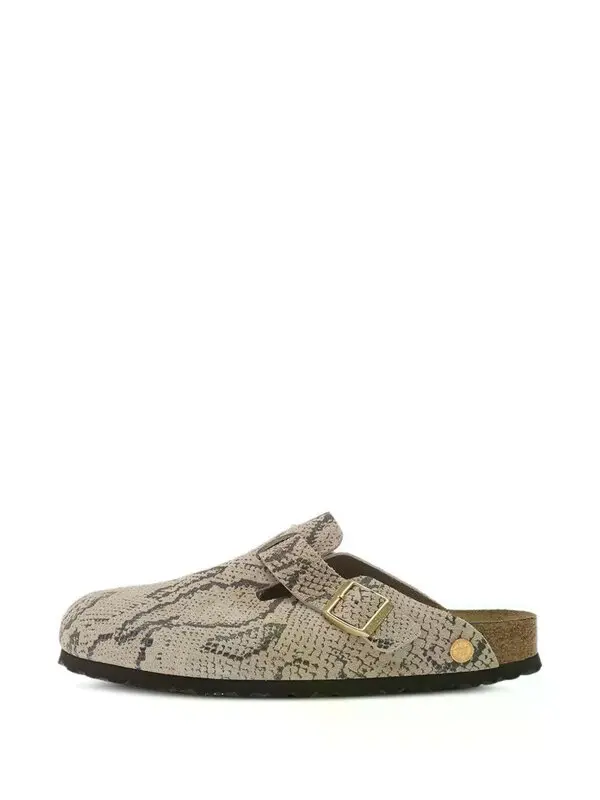 BIRKENSTOCK Boston Snake-print Clogs - Neutrals
