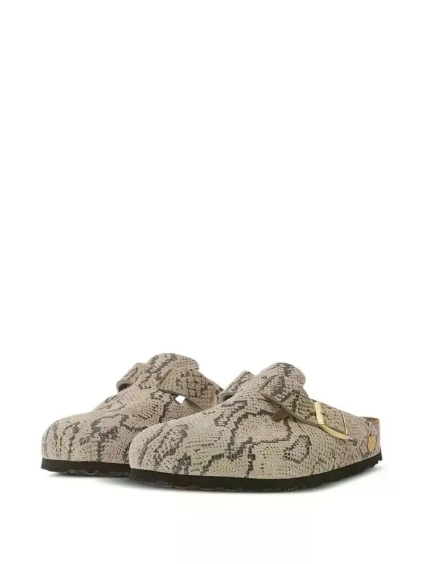 BIRKENSTOCK Boston Snake-print Clogs