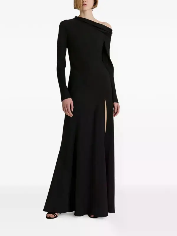 Alberta Ferretti One-shoulder Slit Maxi Dress