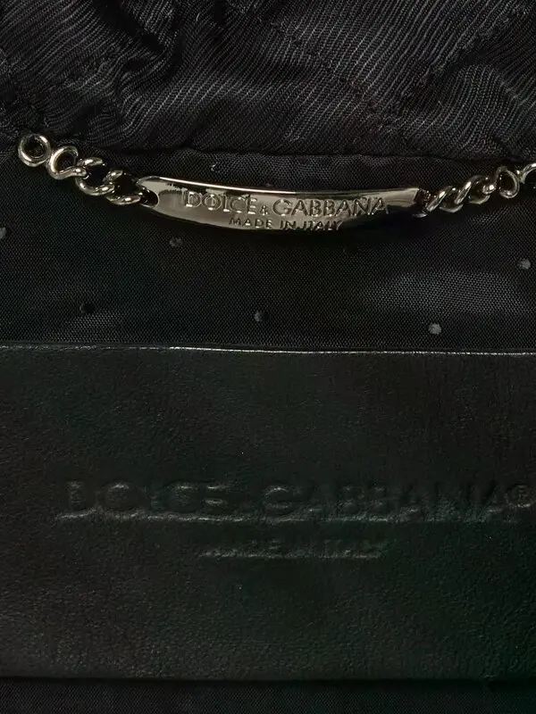 Dolce & Gabbana Hooded Leather Jacket