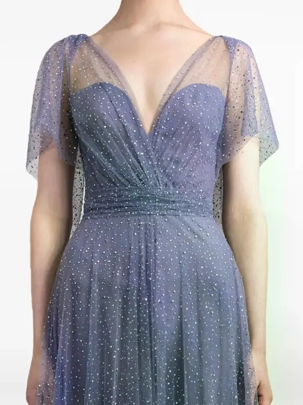 GEMY MAALOUF Beaded Draped Dress