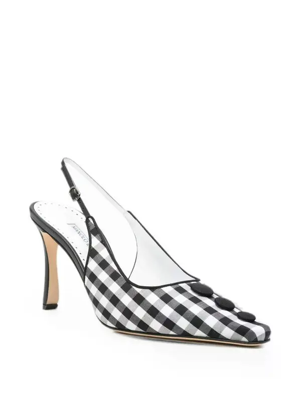 Manolo Blahnik Alexa Check-pattern Heeled Pumps