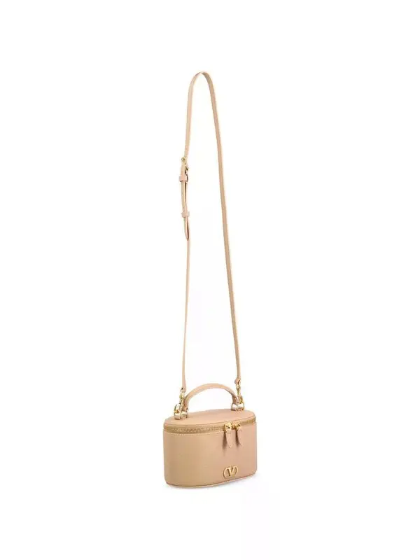 Valentino Garavani Vlogo Signature Leather Tote Bag - Neutrals