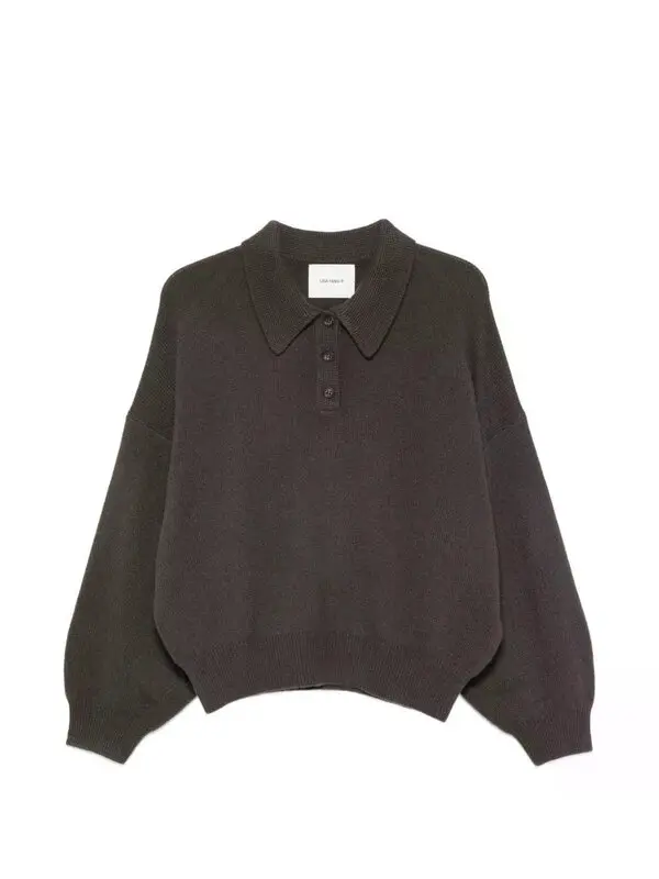 LISA YANG Etta Polo-collar Sweater - Brown