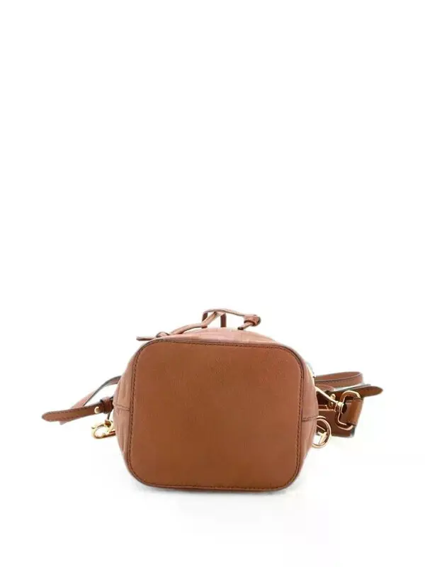 Fendi Mon Tresor Zucca Embossed Leather Mini Bucket Bag