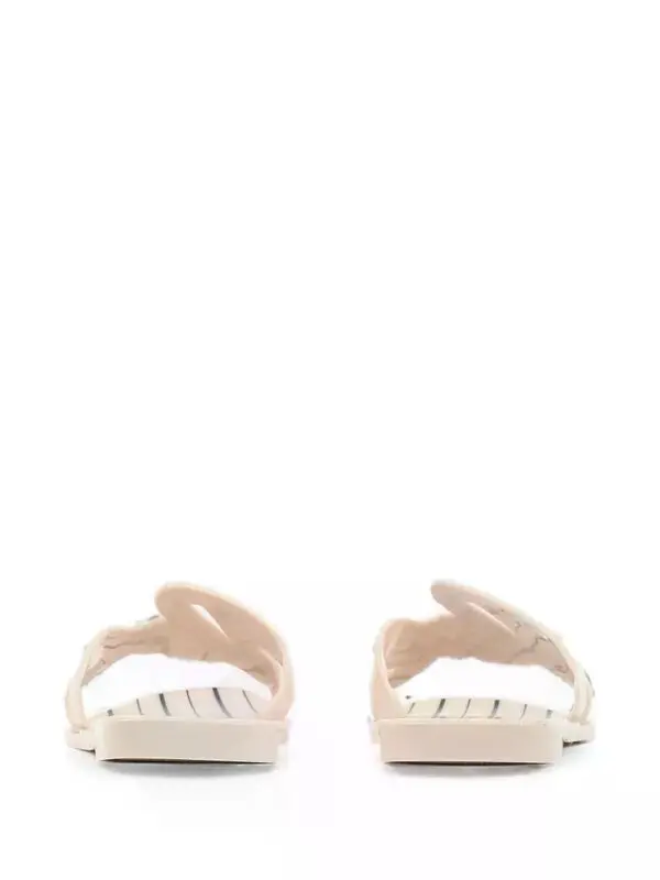 Karl Lagerfeld Striped Logo-cutout Slides