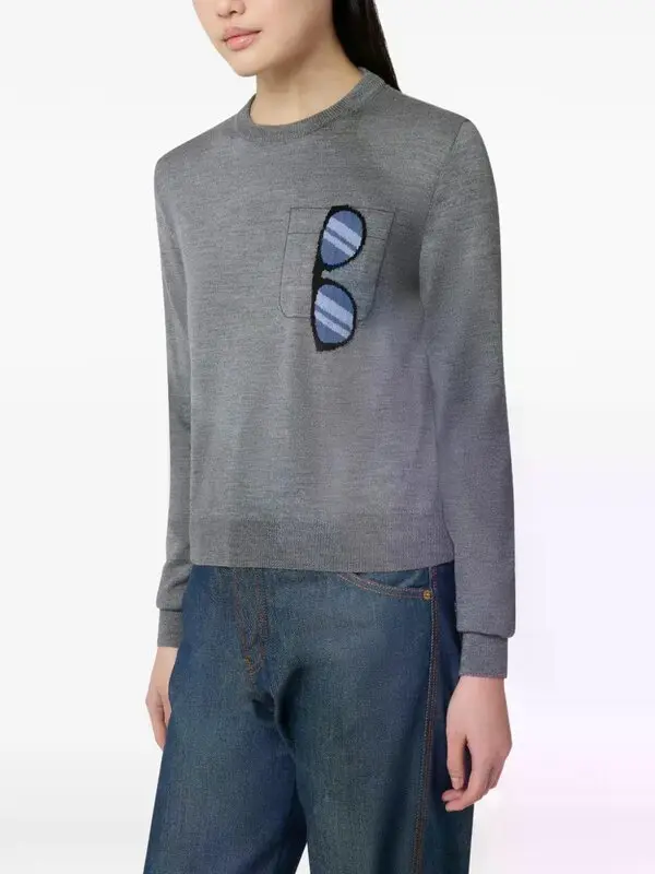 Moschino Intarsia Sunglasses Detail Sweater