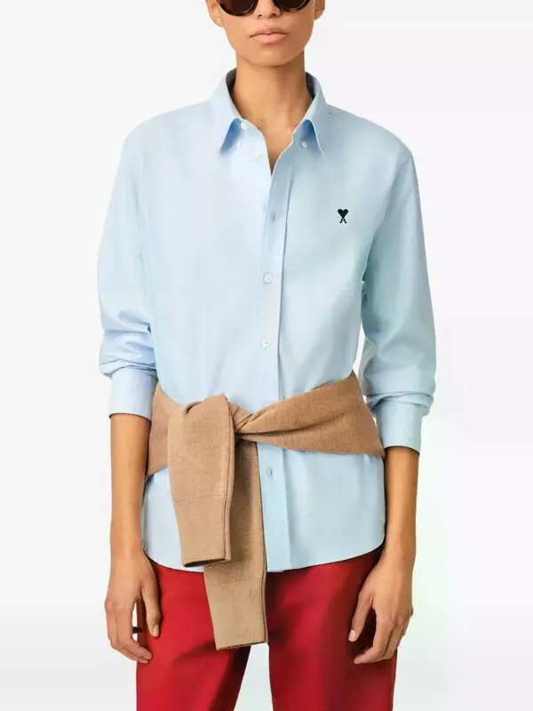 AMI Paris Embroidered Cotton Shirt