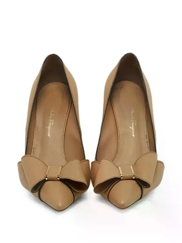 FERRAGAMO Bow Detail Pointed-toe Pumps