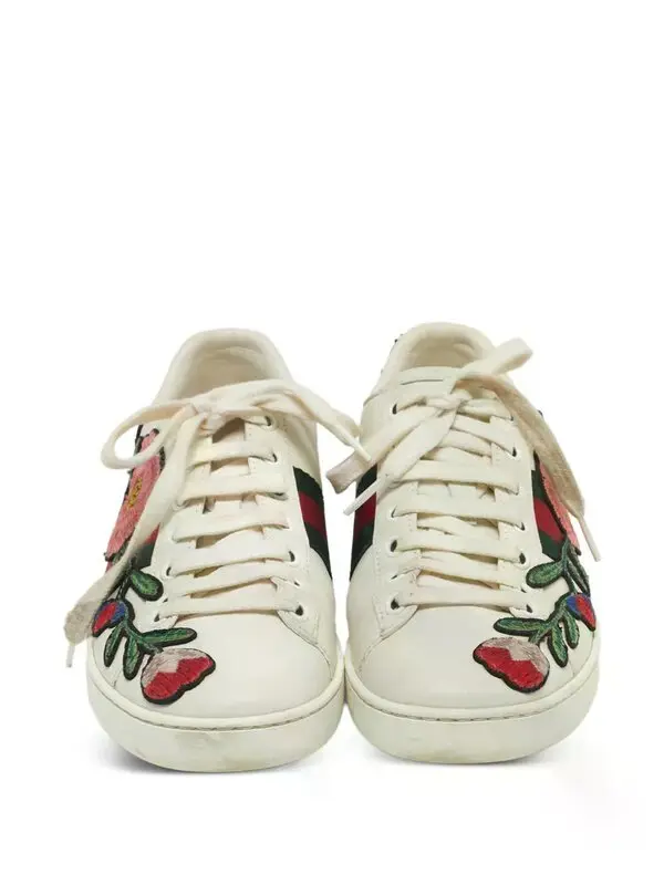 Gucci Ace Floral-embroidered Sneakers