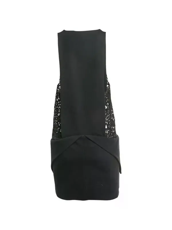 Givenchy Sleeveless Pleated Dress With Lace Panels