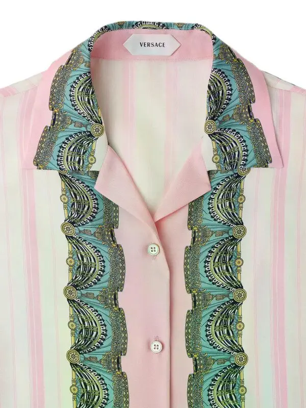 Versace Printed Silk Twill Shirt