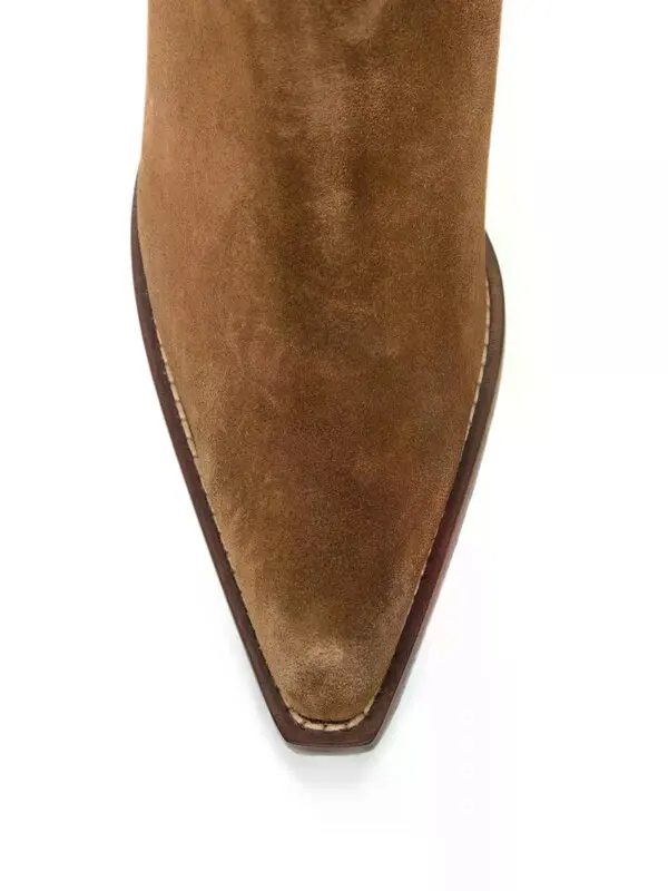 Khaite Clive Suede Cowboy Boots