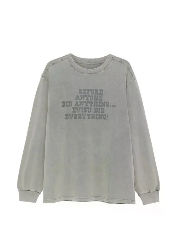 EVISU Printed Long-sleeve T-shirt - Grey