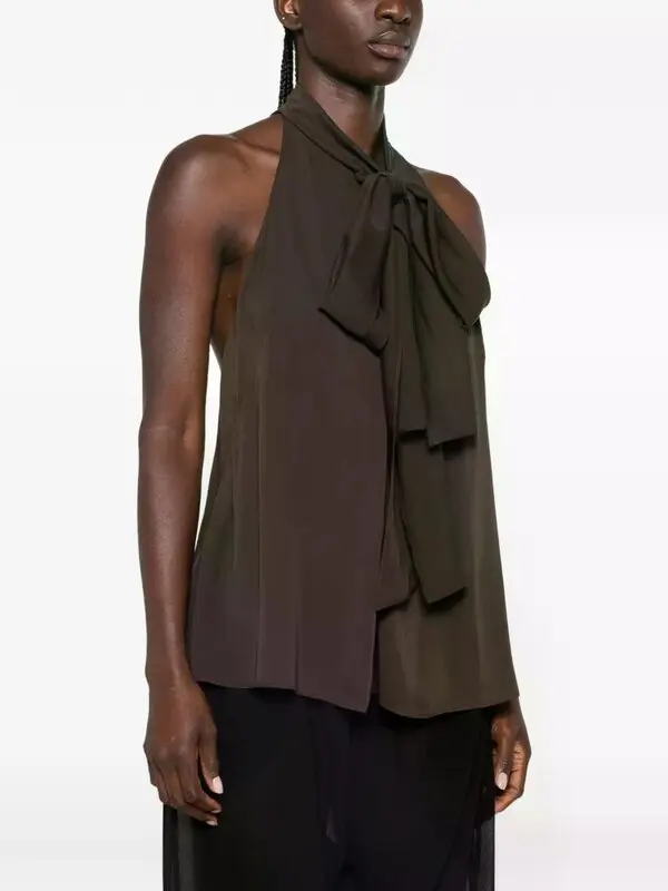 TOM FORD Sleeveless Bow Detail Halterneck Top