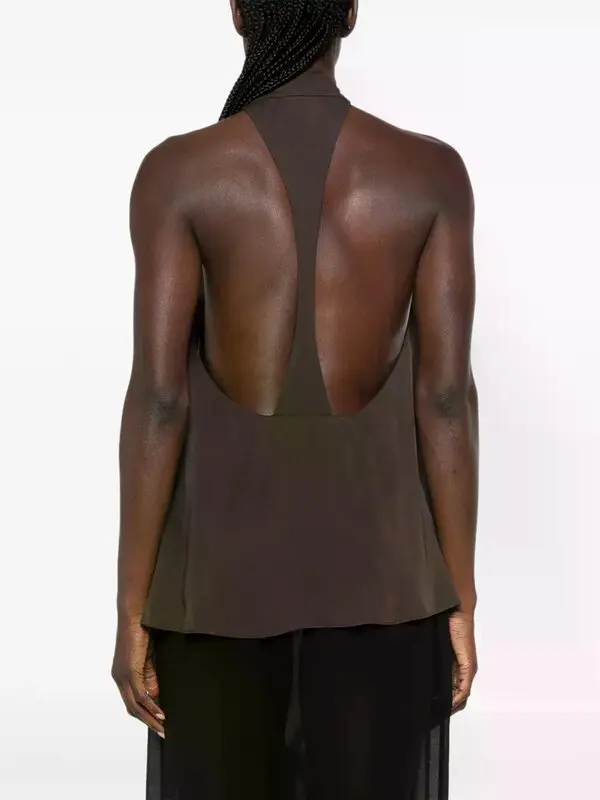 TOM FORD Sleeveless Bow Detail Halterneck Top