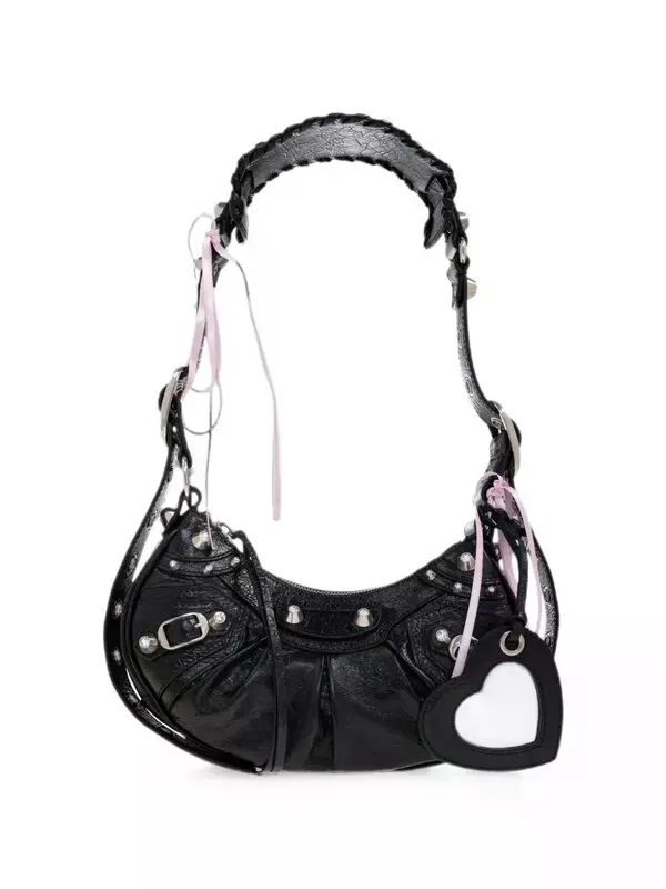 Balenciaga Le Cagole Xs Stud-embellished Shoulder Bag - Black