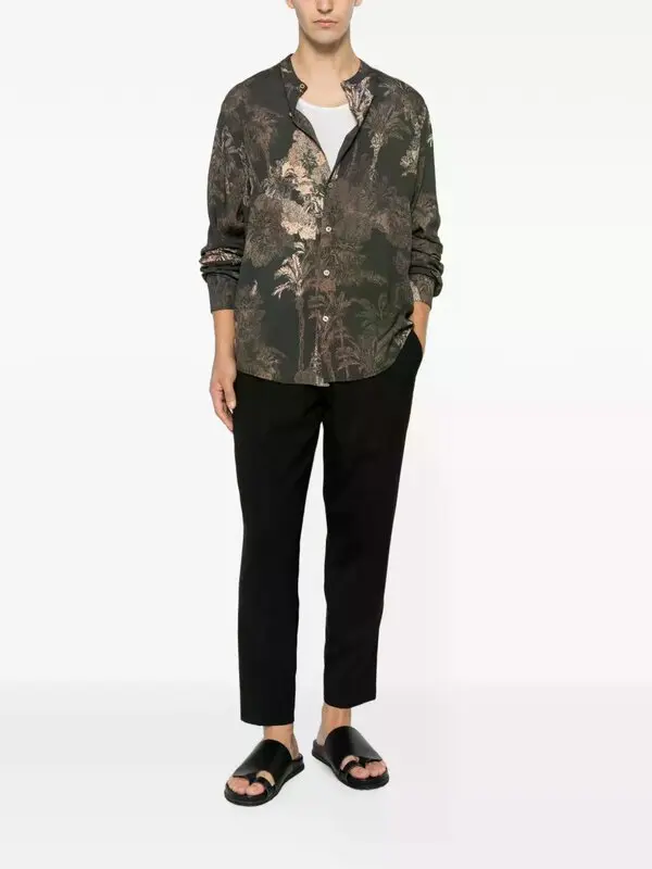YES LONDON Pleated Front Cropped Trousers